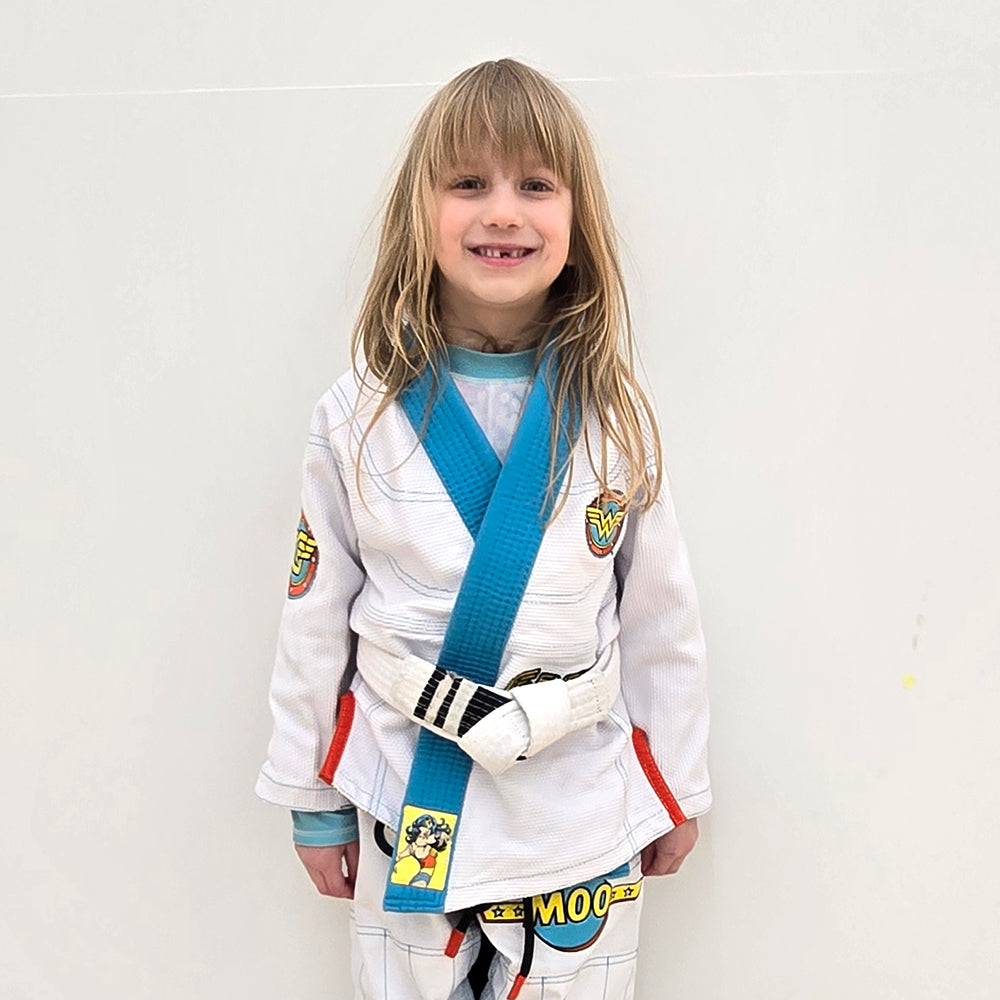 Fusion Fight Gear Wonder Woman BJJ Kids Gi White (Issue #21)