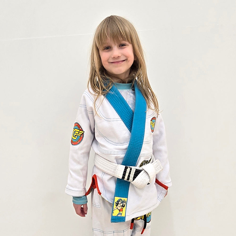 Fusion Fight Gear Wonder Woman BJJ Kids Gi White (Issue #21)